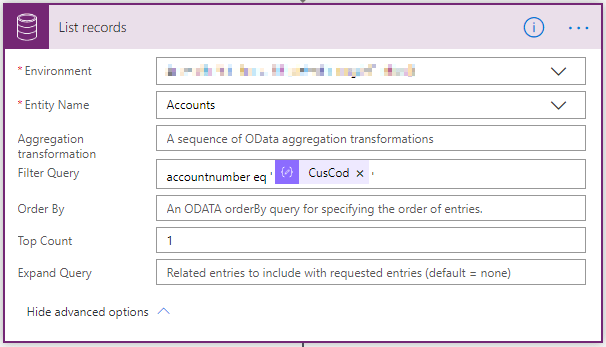 Power Automate Get A Single Record From CDS List Records Action